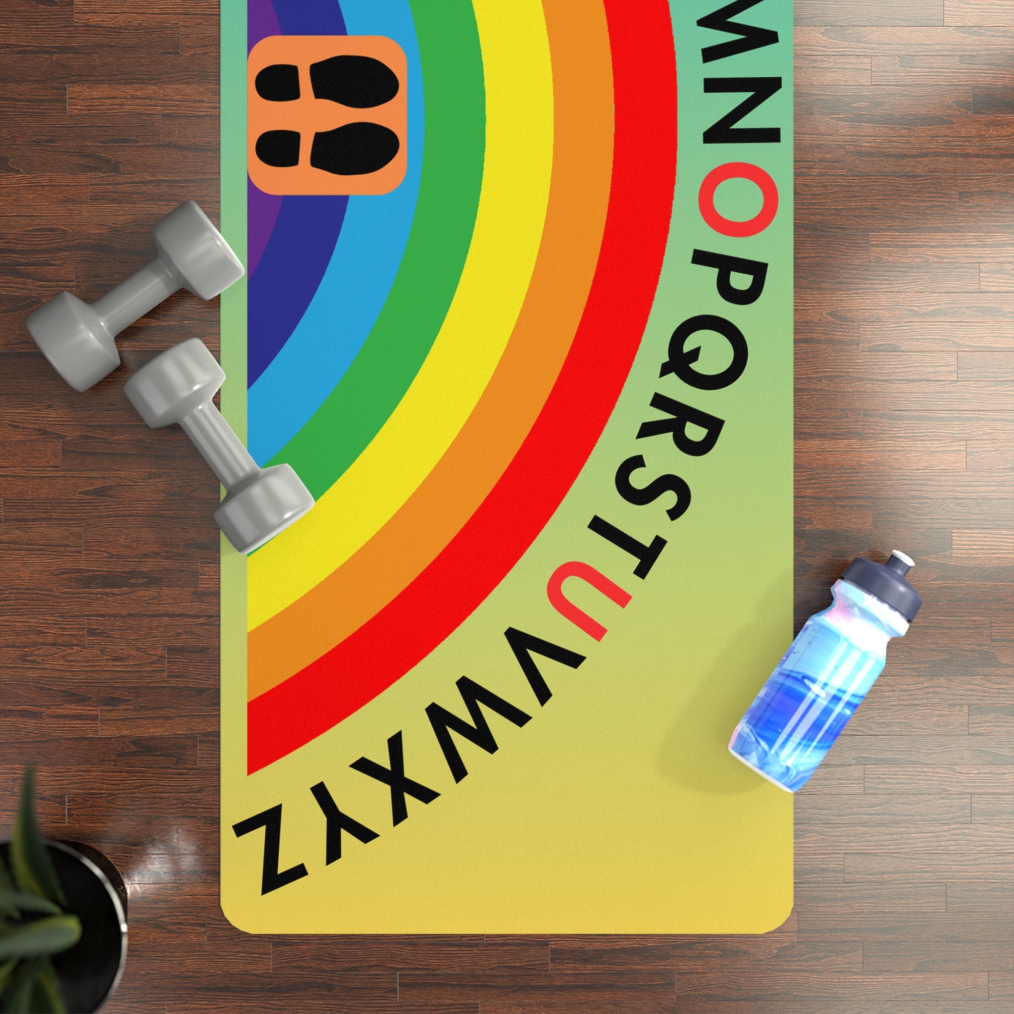 Move-n-learn Educational Yoga Mat- Alphabet Arc Capital Letters - Etsy