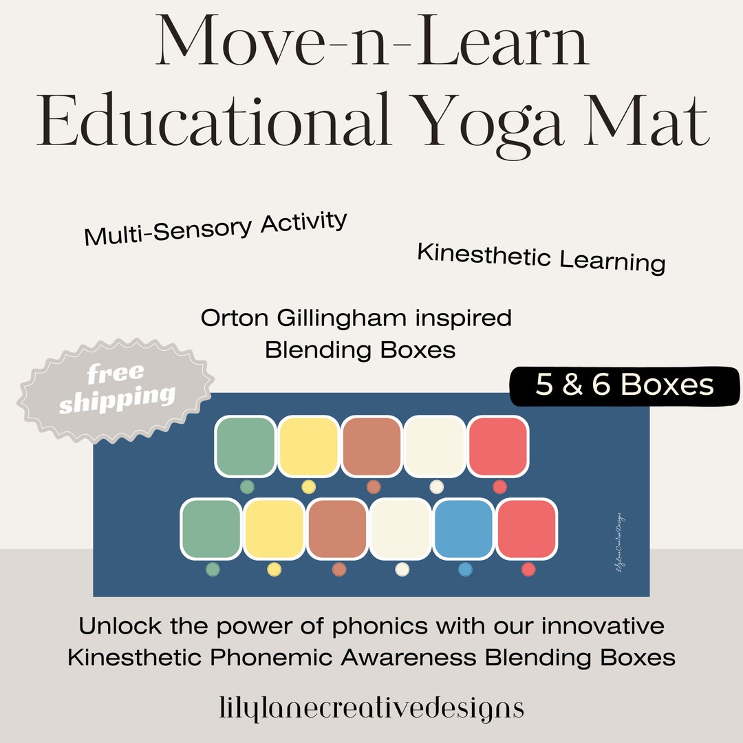 Move-n-learn Educational Yoga Mat- Kinesthetic Blend Boxes, 5 and 6 ...