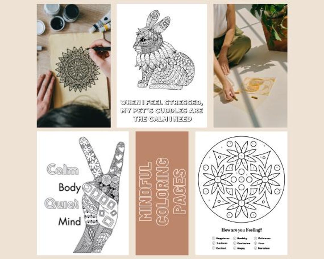 Your Thrive Guide: Mindful Coloring Pages (instant Download) - Etsy
