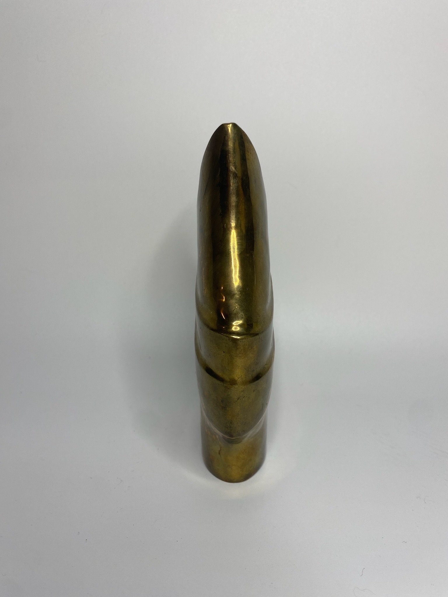 Heavy Vintage Solid Brass Bud Vase With Ruffle Detail, Antique Polished ...