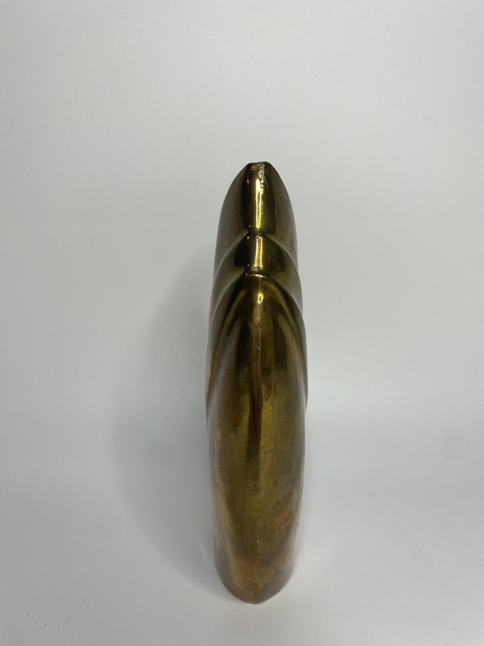 Heavy Vintage Solid Brass Bud Vase With Ruffle Detail, Antique Polished ...