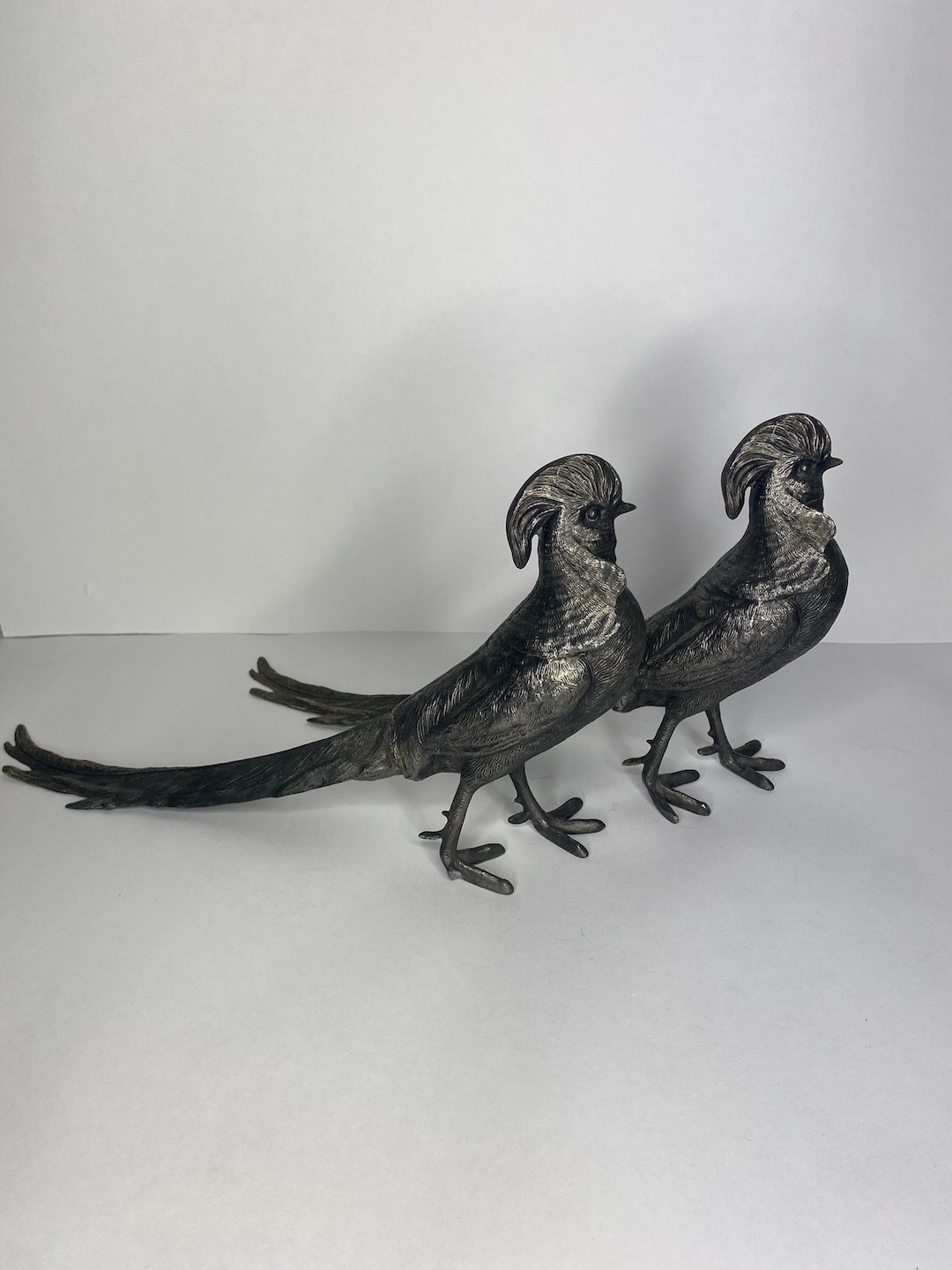 Set of Two Large and Heavy Jennings Pheasant Birds, Antique French ...