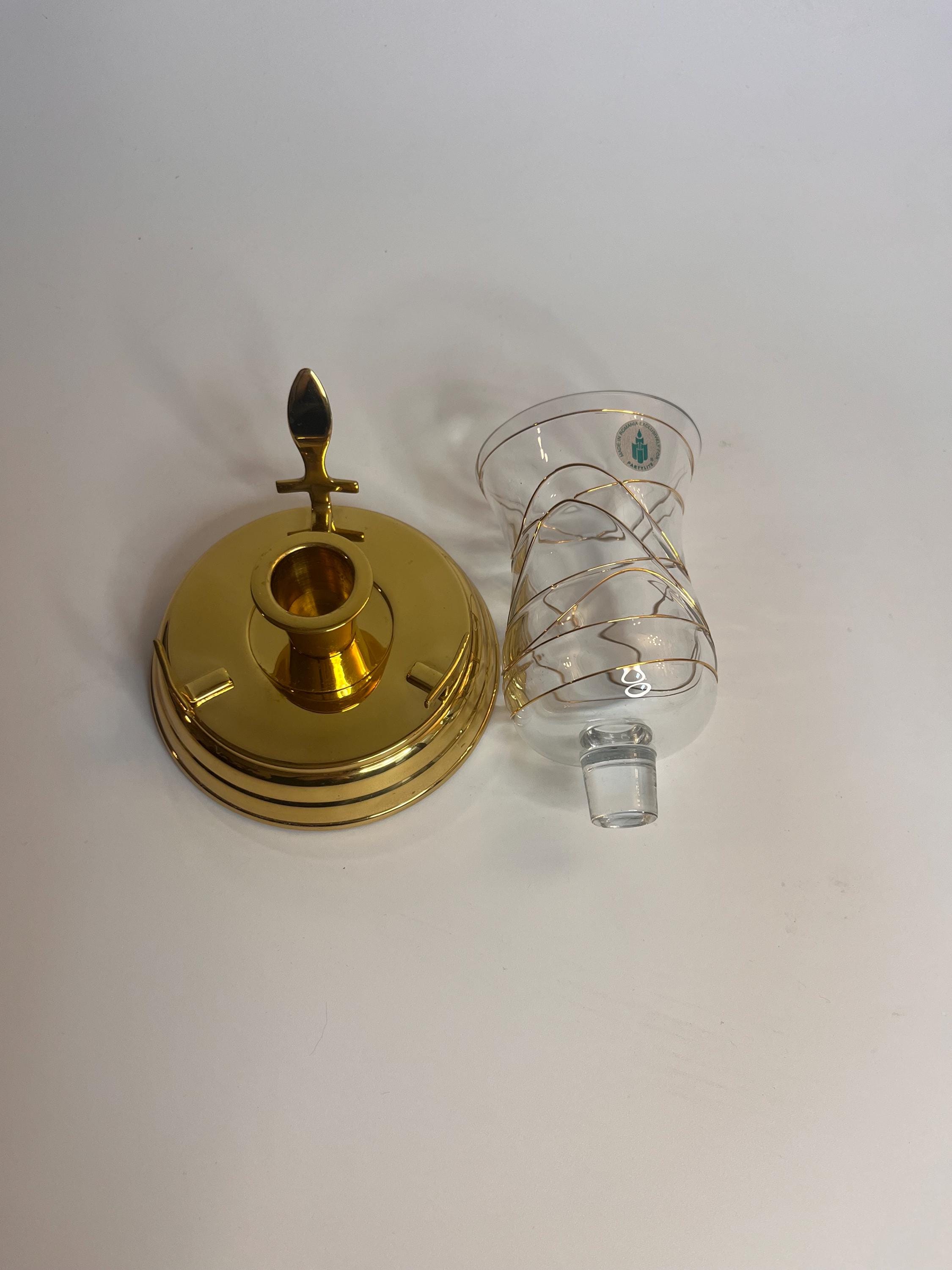 Partylite Mosaic Calypso Peglite in Brass Candlestick Holder, Elegant ...