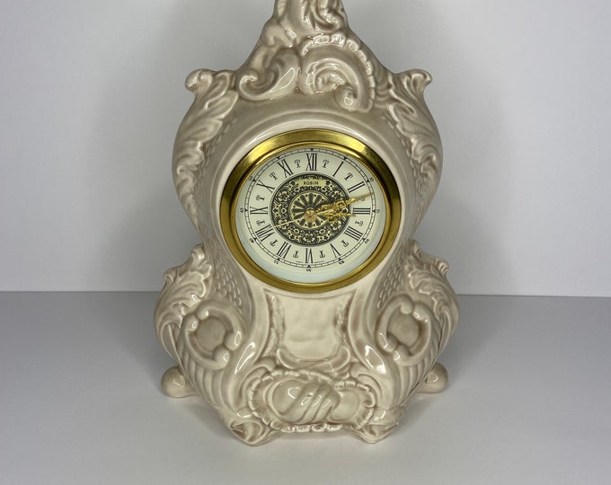 Vintage German Narco Mantle Clock, Antique Porcelain Standing Desk ...