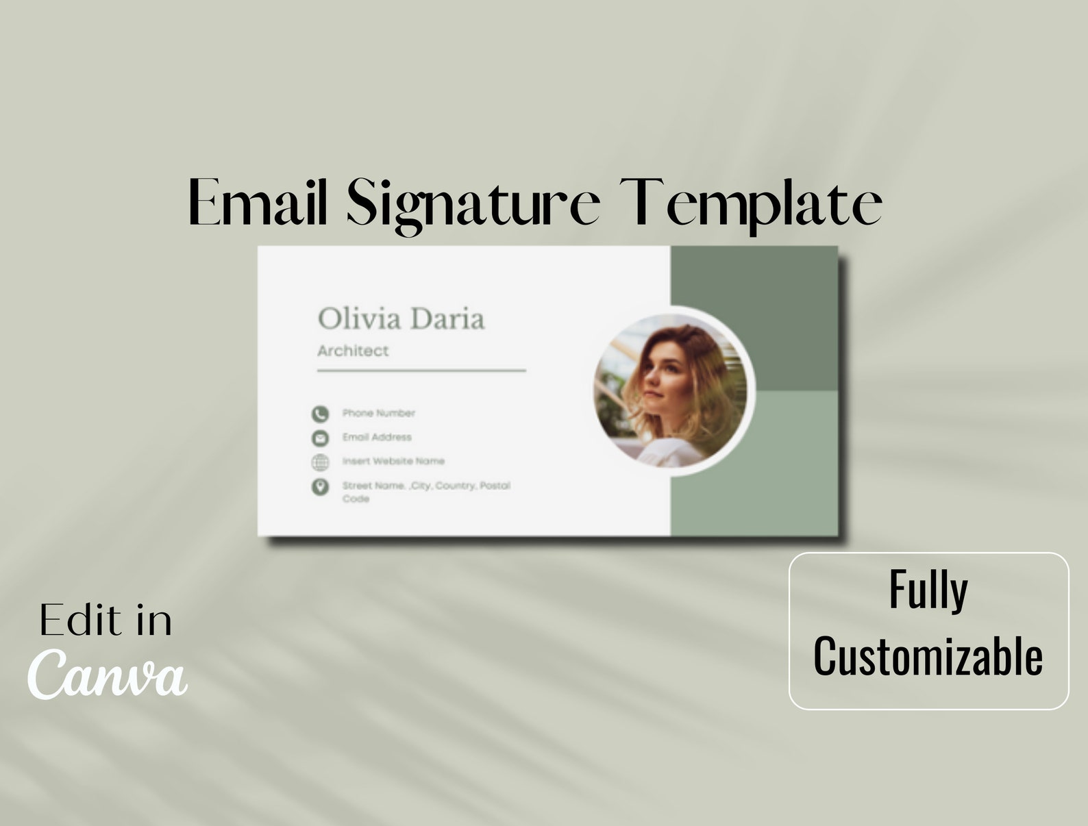 Sleek Email Signature Template | Professional & Customizable for Gmail ...