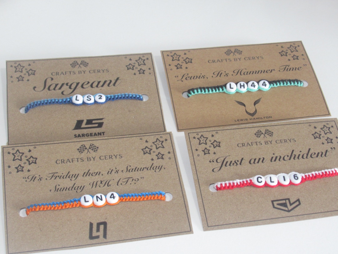 Formula 1 Inspired Friendship Bracelets - Etsy UK