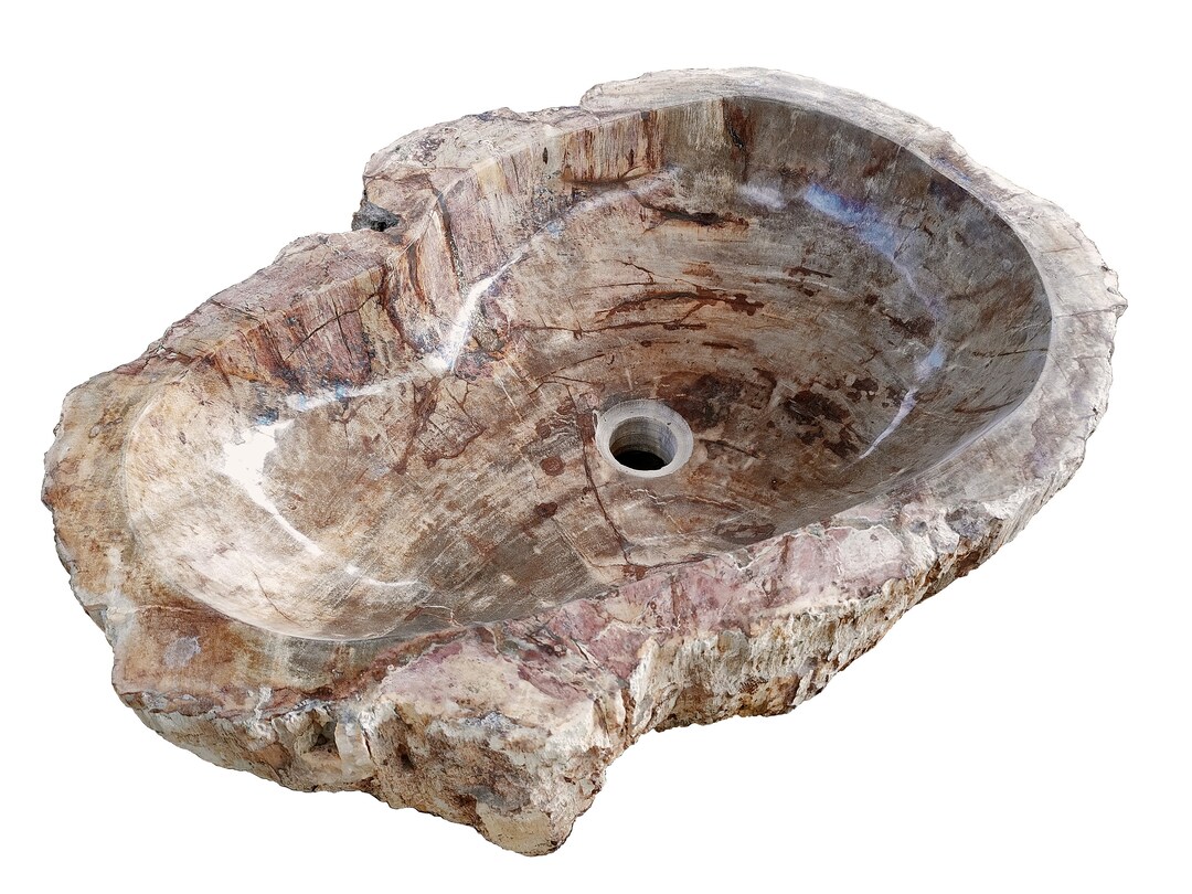 Natural Stone Sink Petrified Wood Sink Natural Stone Wash Basin Fossil ...
