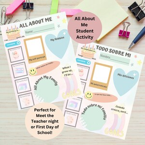 Back to School Bundle, Meet the Teacher Spanish English Editable ...
