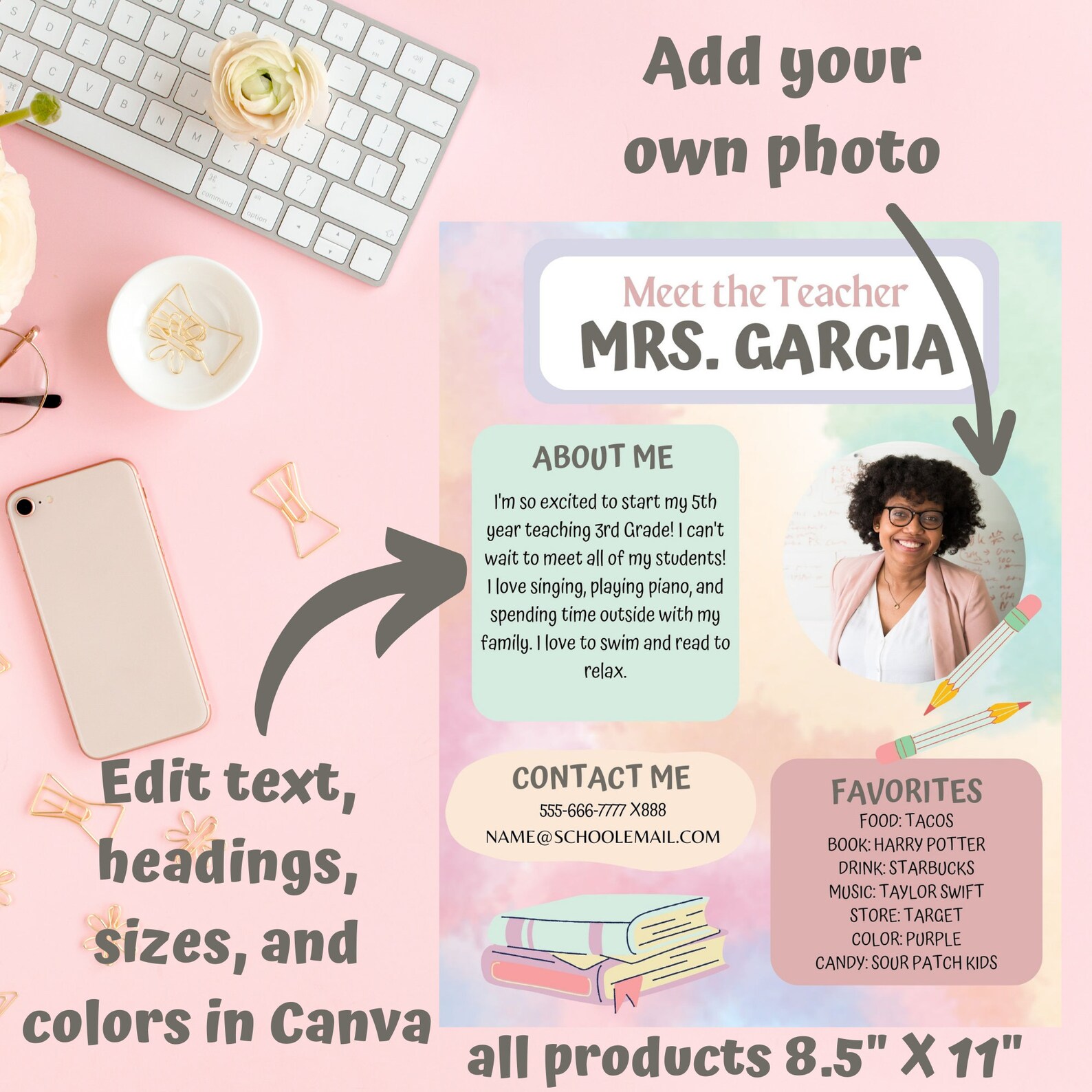 Back to School Bundle, Meet the Teacher Spanish English Editable ...