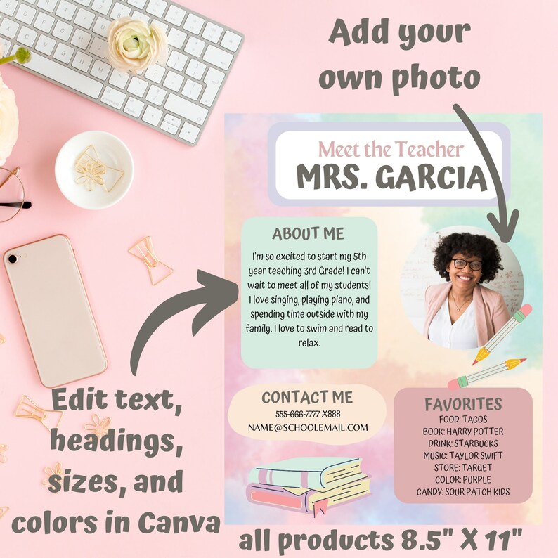 Back to School Bundle, Meet the Teacher Spanish English Editable ...