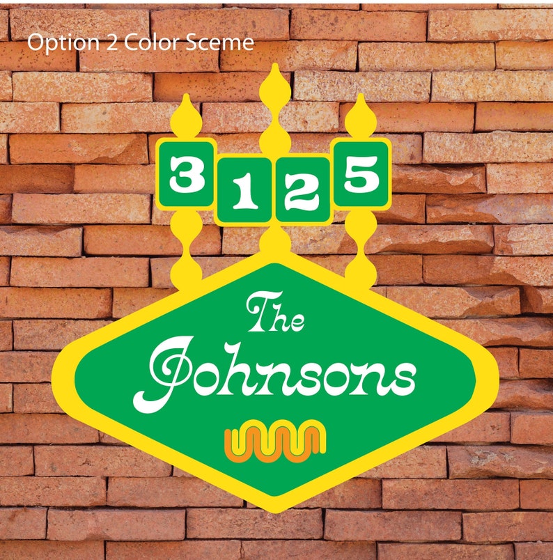 Mid Century Modern "groovy" Address Sign - Etsy