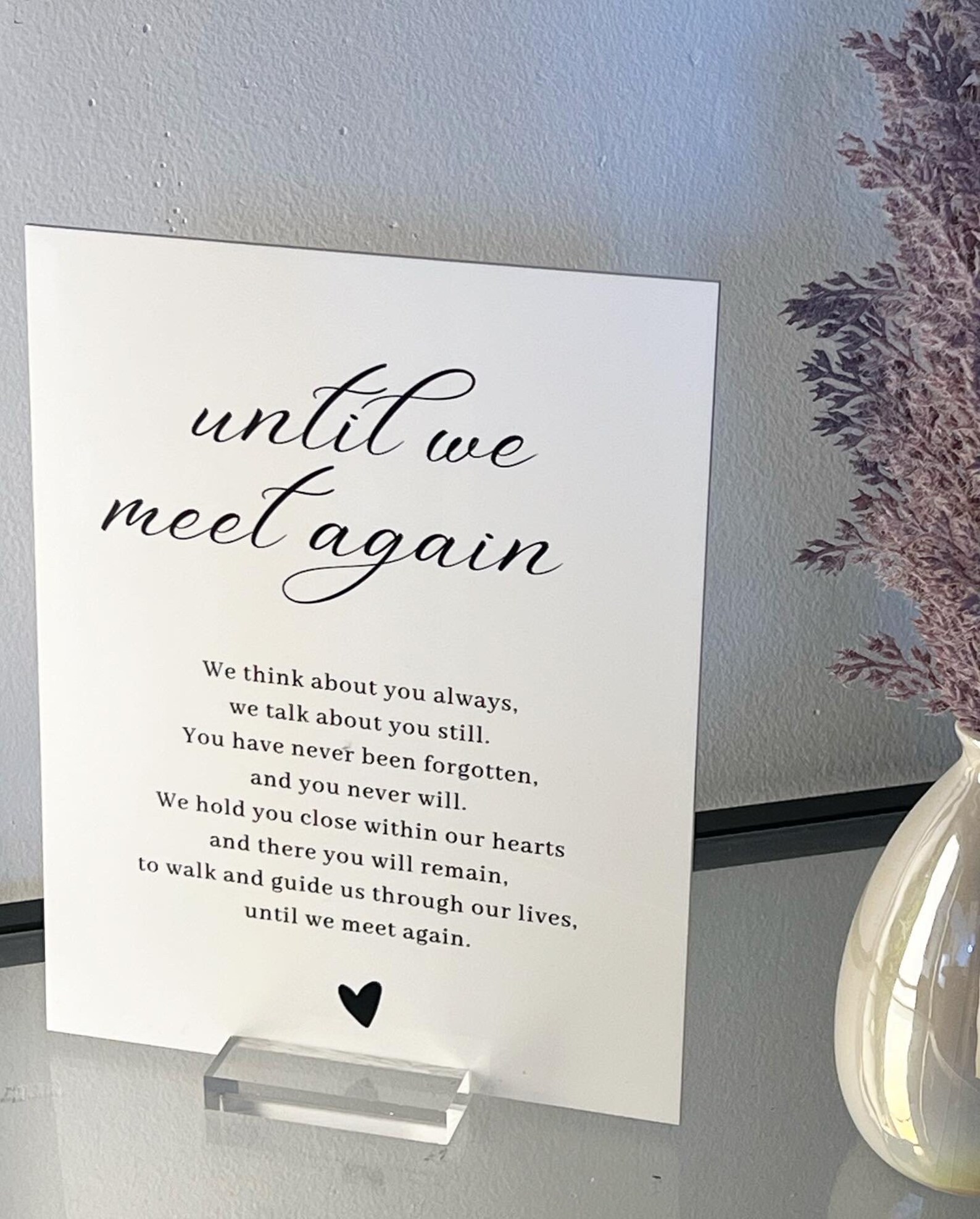 Acrylic Remembrance Sign Wedding Remembrance Table Remembrance Sign in ...