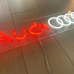 Audi Logo LED Neon Sign: Garage Decor, Man Cave Light - Etsy