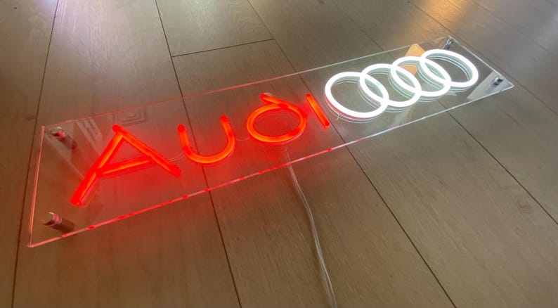 Audi Logo LED Neon Sign: Garage Decor, Man Cave Light - Etsy