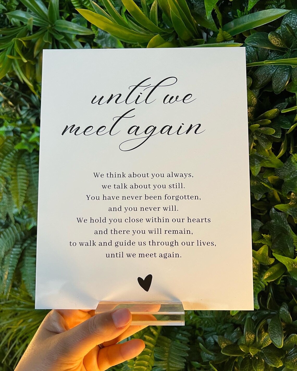 Acrylic Remembrance Sign Wedding Remembrance Table Remembrance Sign in ...