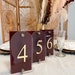 Table Numbers (wood + Wood Floral + Gold Acrylic) - Etsy