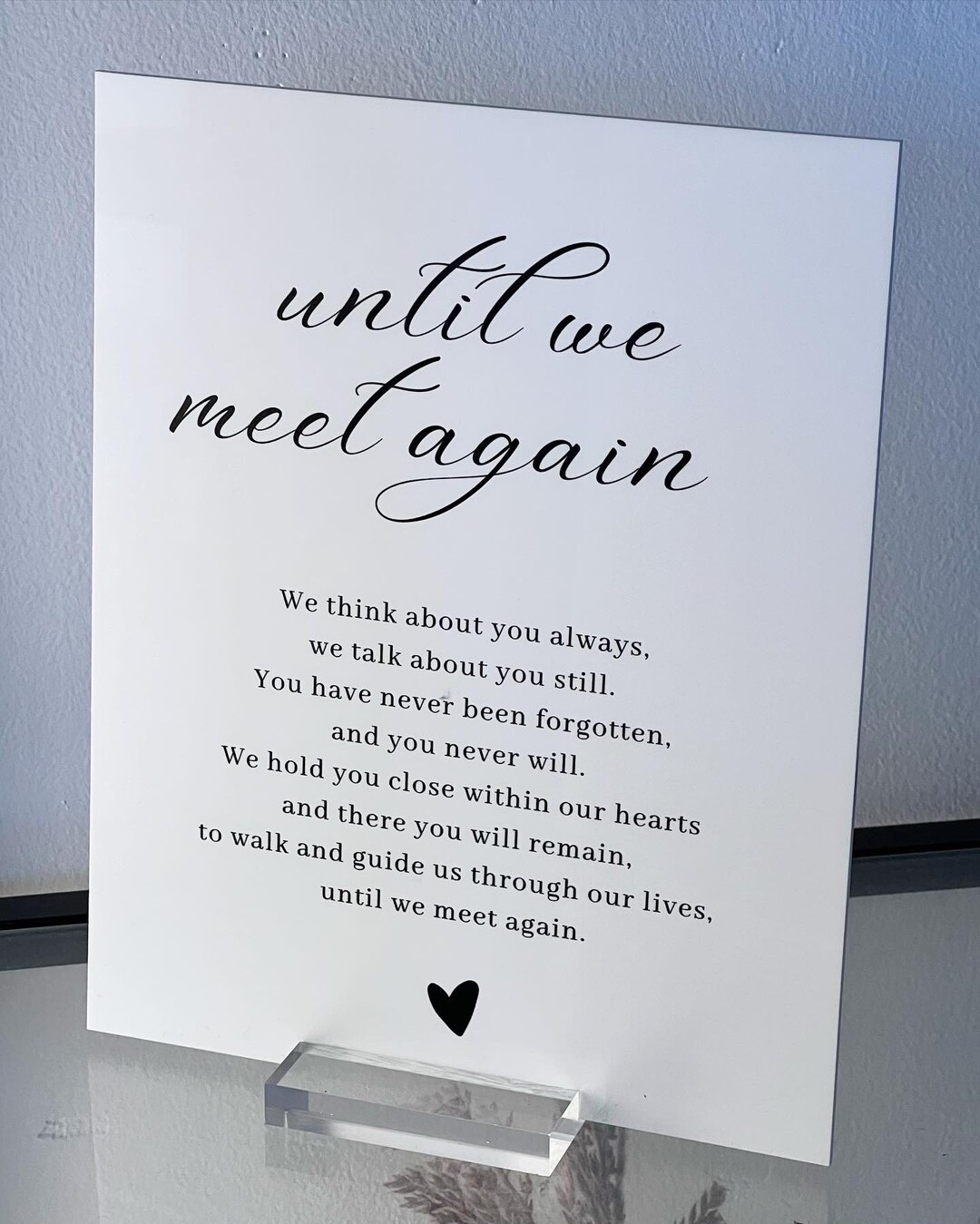 Acrylic Remembrance Sign | Wedding Remembrance Table | Remembrance Sign ...