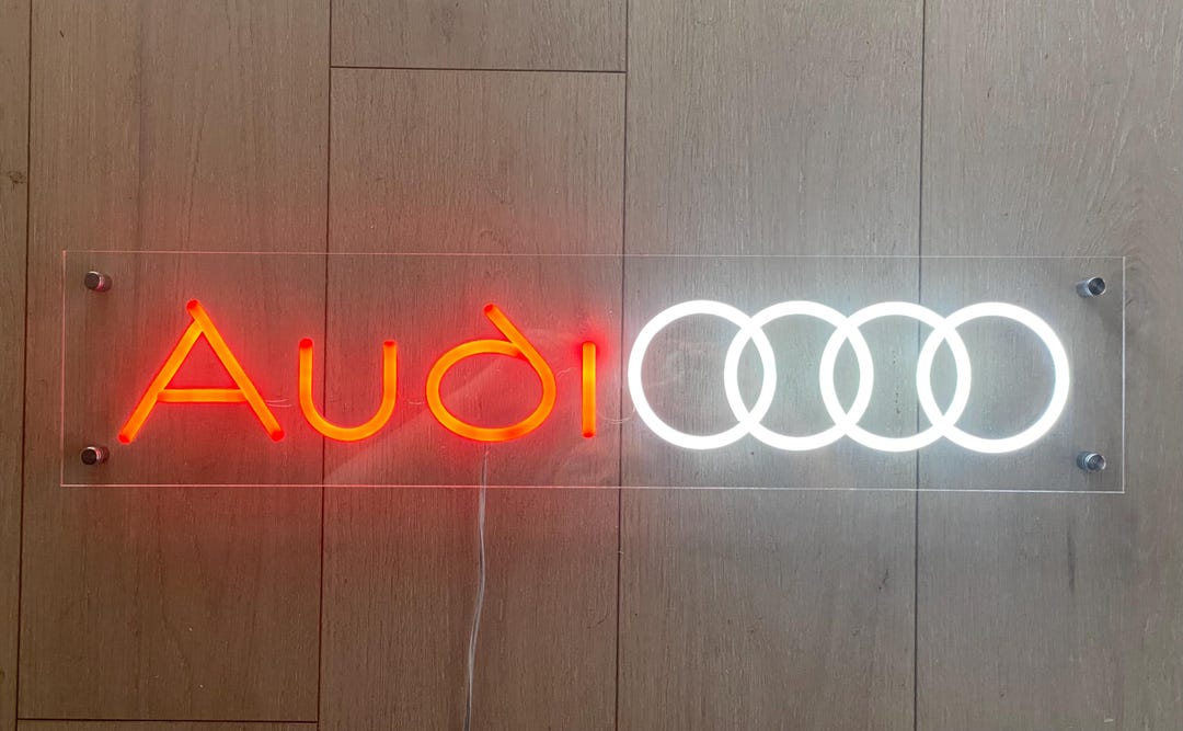 Audi Logo LED Neon Sign: Garage Decor, Man Cave Light - Etsy