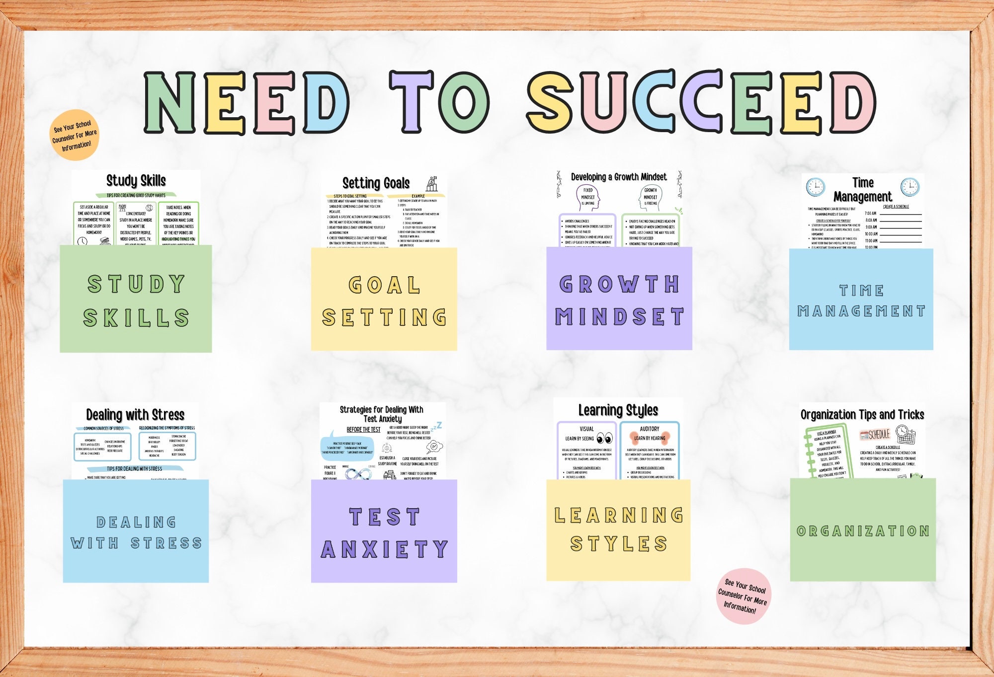 Need to Succeed Bulletin Board Full Set - Pastel - Etsy
