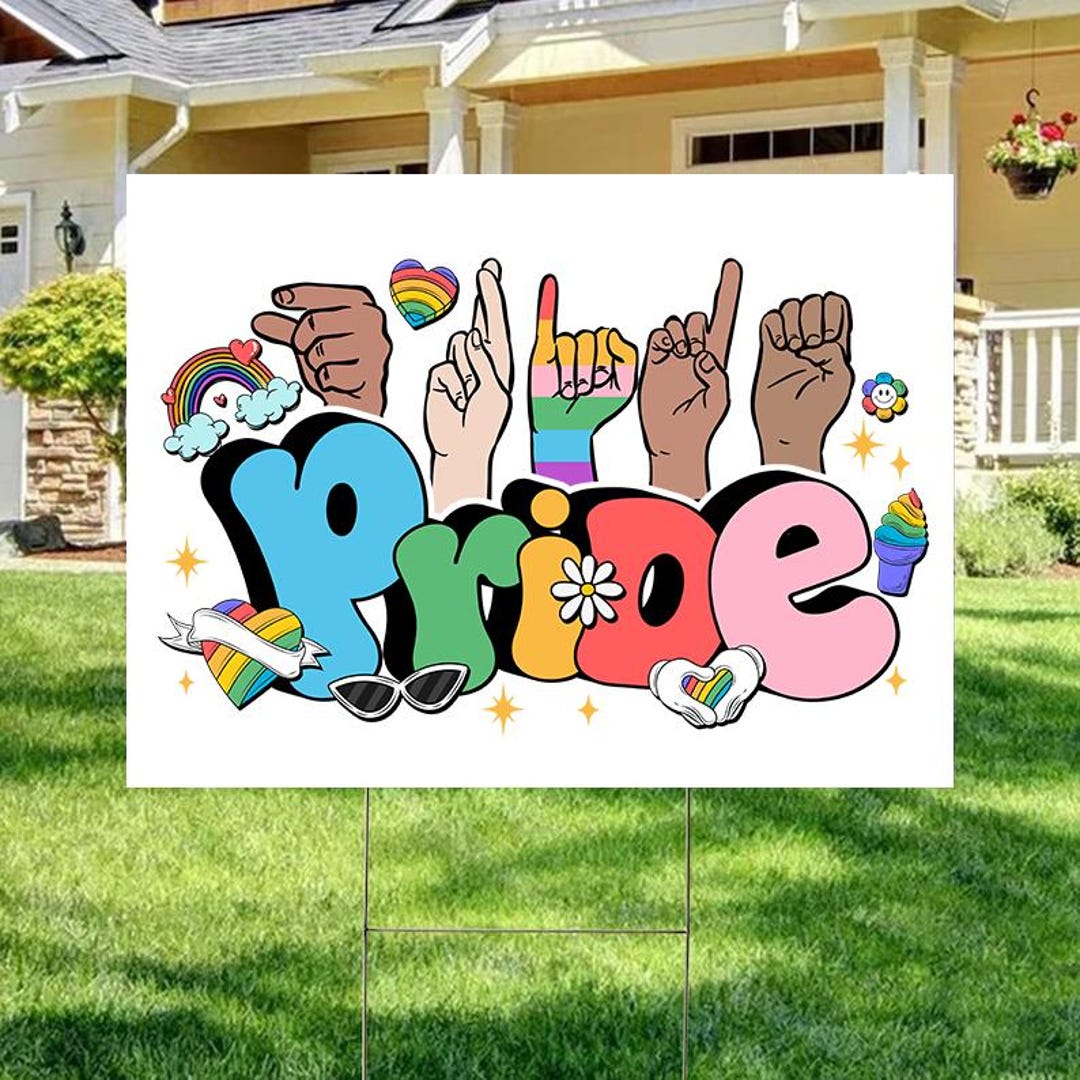 Pride Yard Sign, Diversity Inclusion Equality Kindness, Lawn Decoration ...