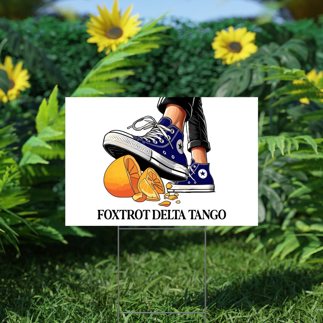 Foxtrot Delta Tango Yard Sign, FDT Garden Banner Subtle Anti Trump Flag ...