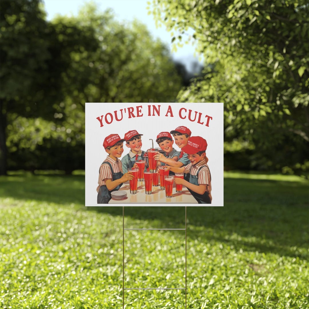 You're in A Cult Anti Fascism Social Club Yard Sign, Resist Fascism ...
