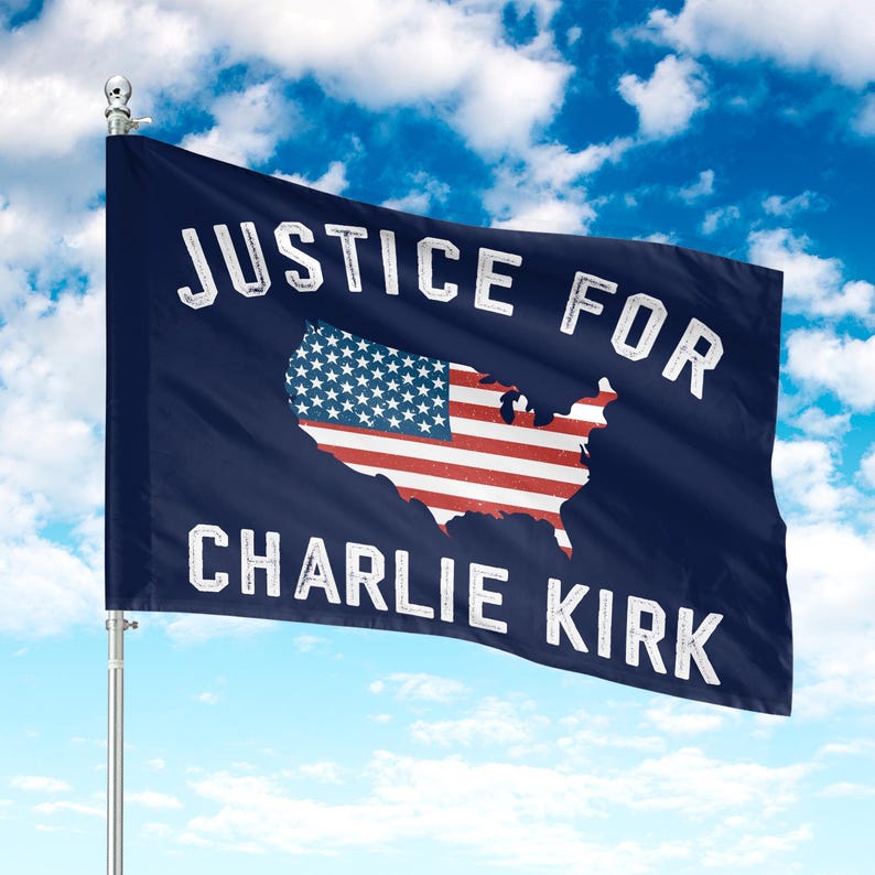 Justicia para Charlie Kirk, Bandera Patriótica del Jardín de Charlie ...