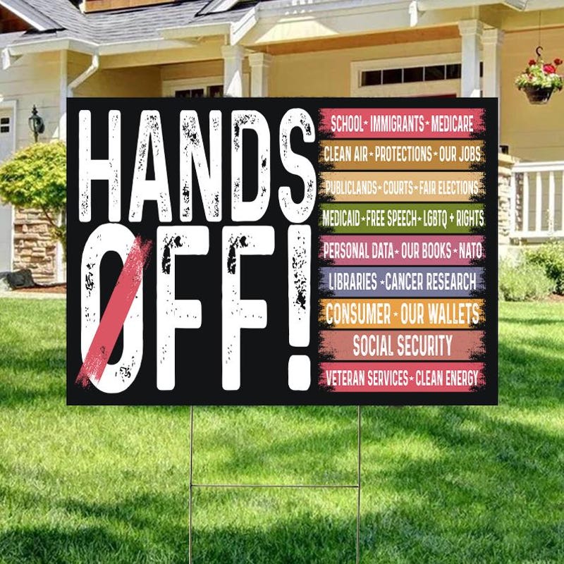 Hands off Rally Printable Sign - Etsy