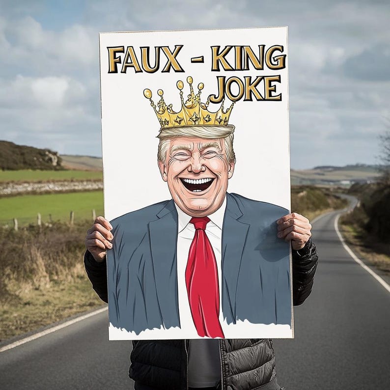 Faux-king Joke Poster or Foam Board Protest Sign, Anti Trump Resistance ...
