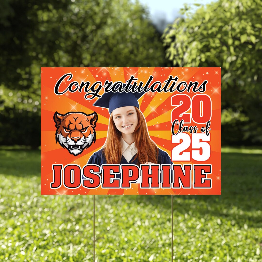 Personalized Graduation Yard Sign 2025 With Photo - Grad Sign, Class of ...