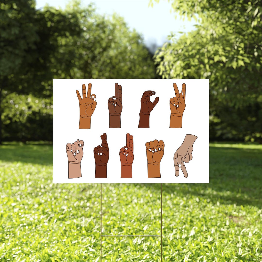 F*ck Trump Hand Sign LGBT Yard Sign, F*ck Trump Sign Language Flag ...