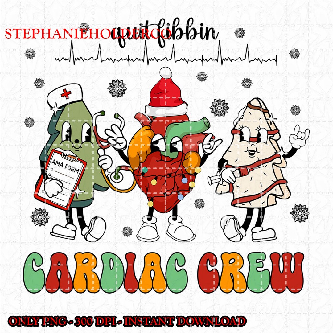 Baby Feet Nurse Christmas Png, Cardiology Nurse Christma Png, Christmas ...