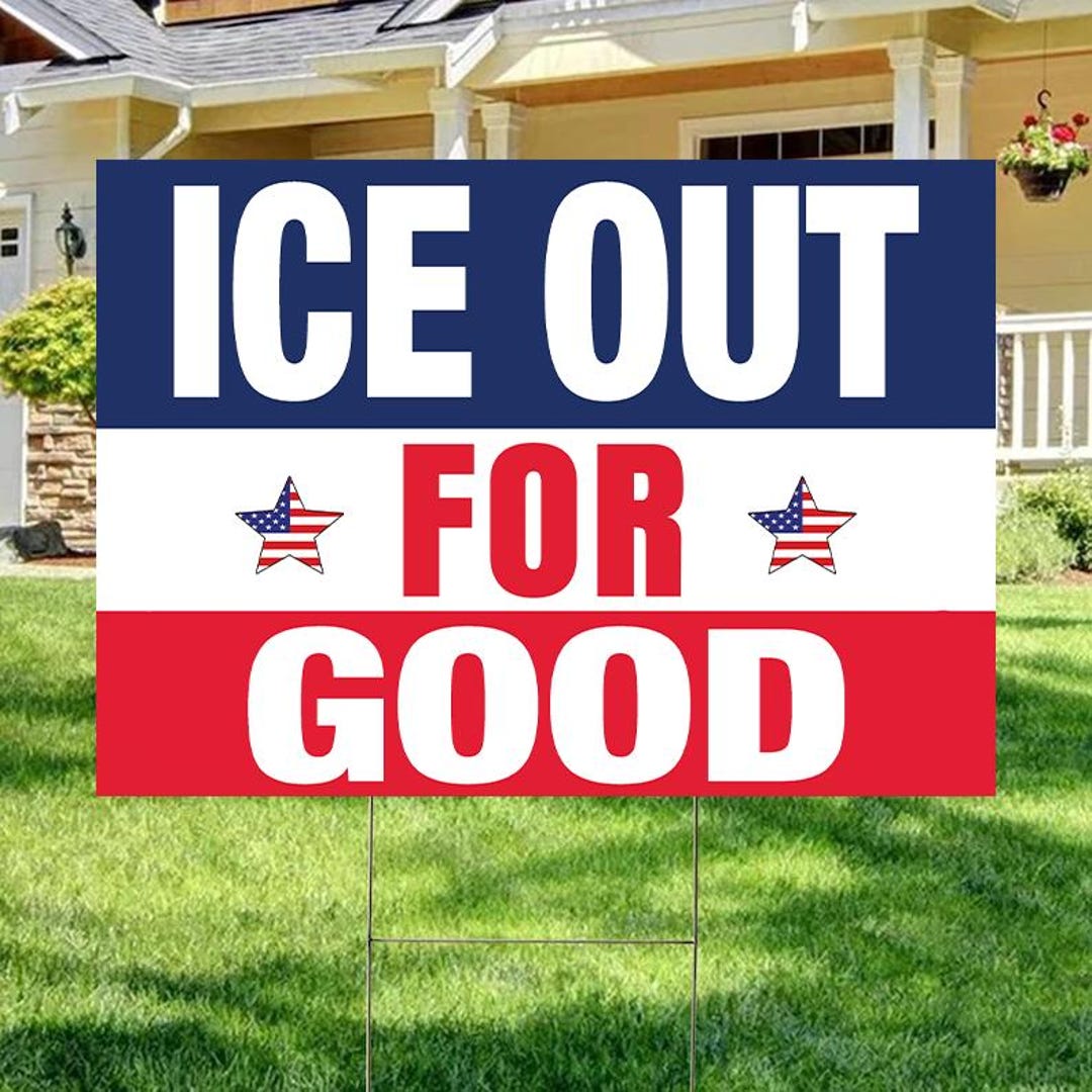ICE OUT for Renee Good Protest Yard Sign, No Kings Rally Sign, Abolish ...