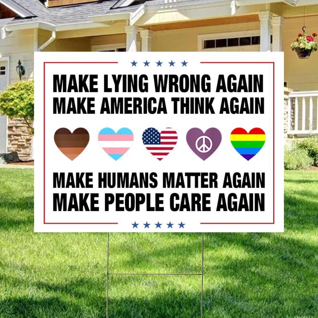 Make Lying Wrong Again House Flag, Human’s Rights Flag, Sarcastic Political, Bold Statement ...
