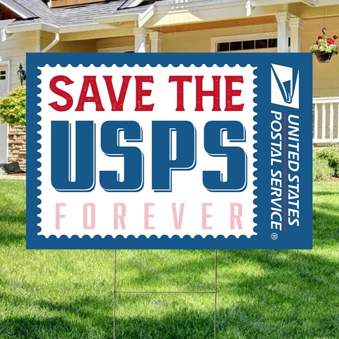 Save the USPS Forever Yard Sign, Save the Post Office, Support the ...