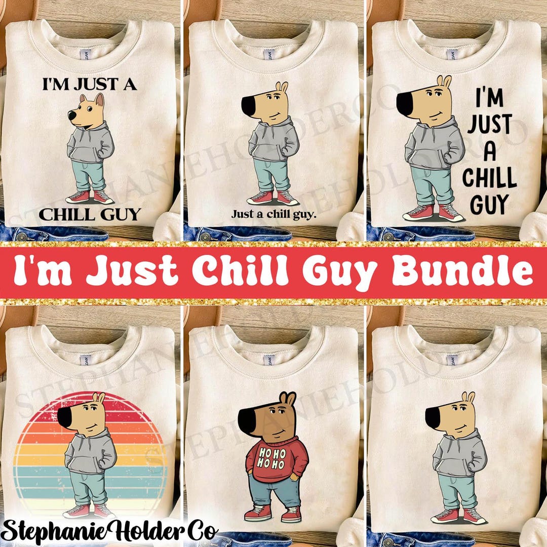 Just A Chill Guy Png, Chill Guy Christmas, Funny Dog Cartoon Png ...