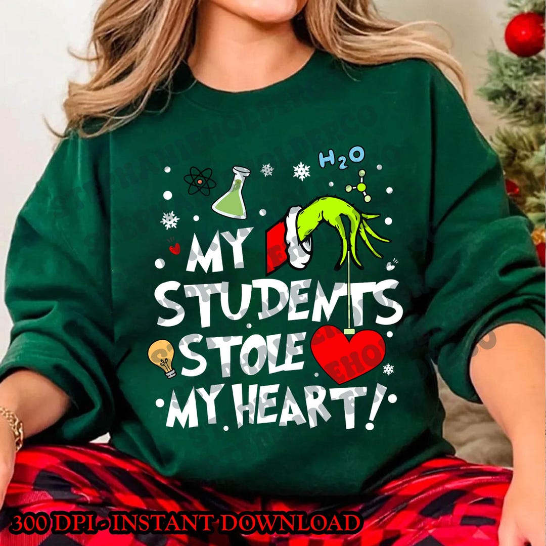 My Students Stole My Heart Png, Science Teacher Merry Christmas Png ...