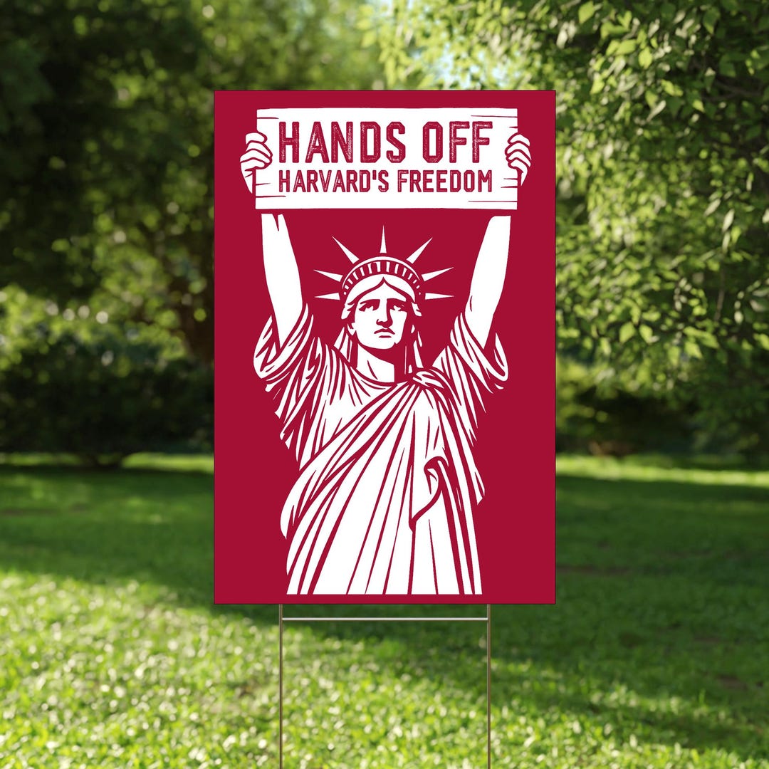Hands off Harvard Sign, Resist Plastic Yard Sign, Anti-trump, Pro Women ...