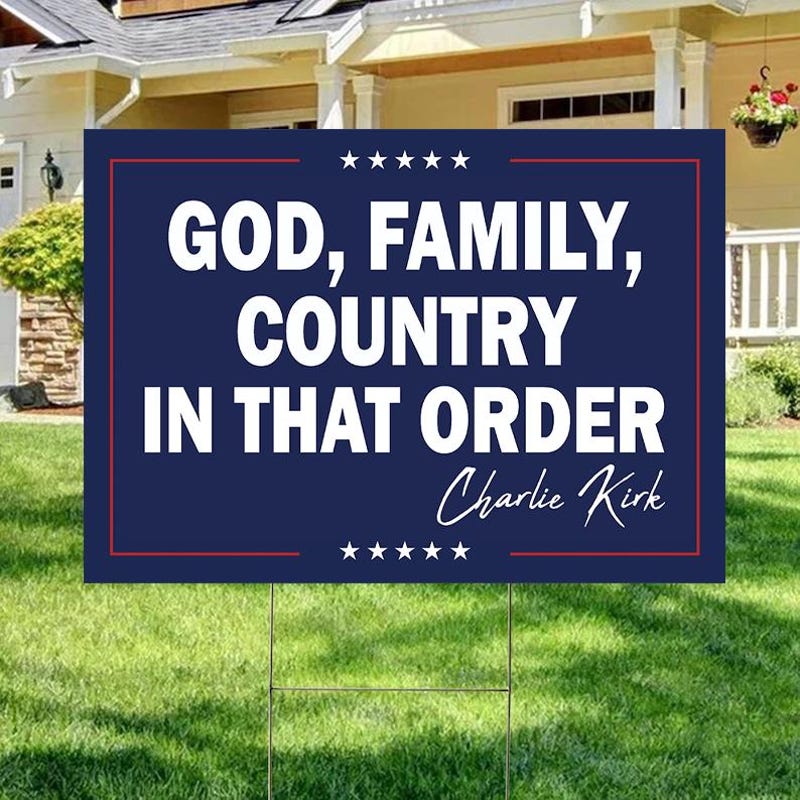 Charlie Kirk Memorial Signs - Etsy