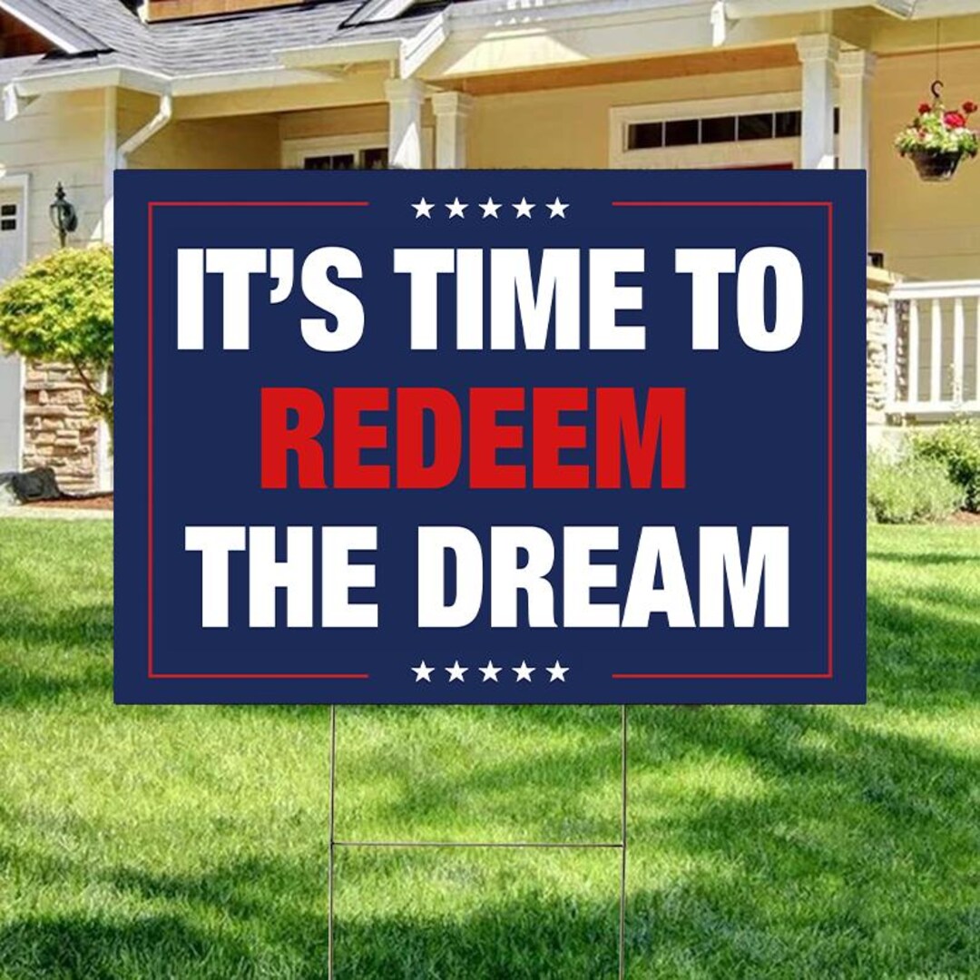 Redeem the Dream Yard Sign, Cory Booker Protect Social Security Sign ...