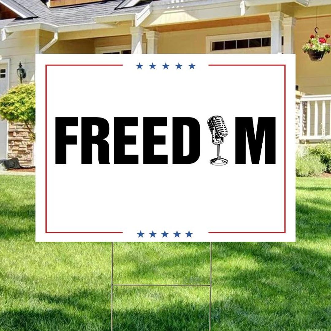 Freedom Charlie Kirk Yard Sign, Activist & Human Rights Support Sign ...