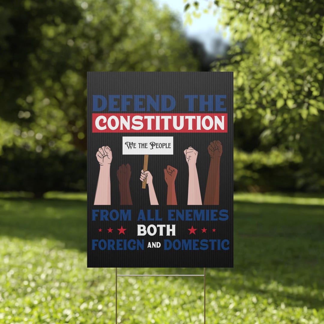 Defend the Constitution From All Enemies We the People Sign, No Kings ...