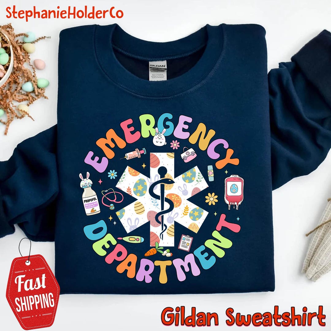 Easter Emergency Department Shirt, Er Dept Easter Nurse Shirt, ER Nurse ...