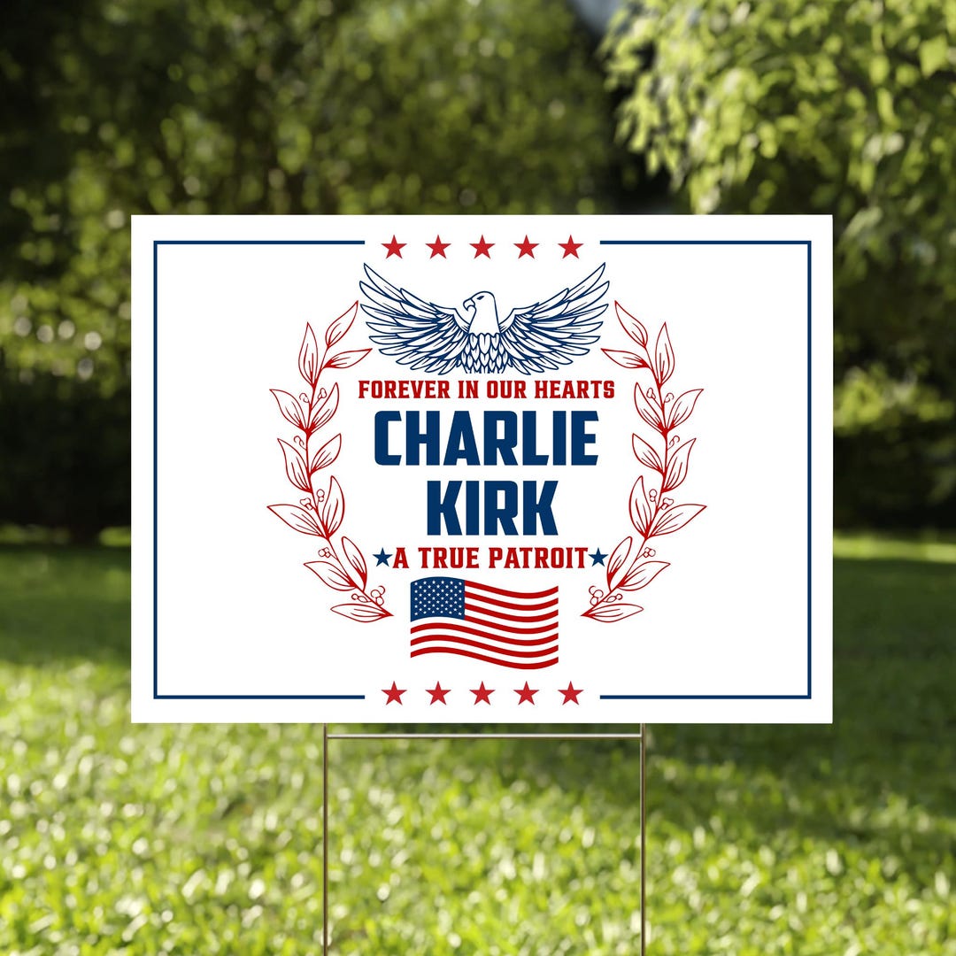 Freedom RIP Charlie Kirk Sign, Turning Point USA Sign, Justice for ...