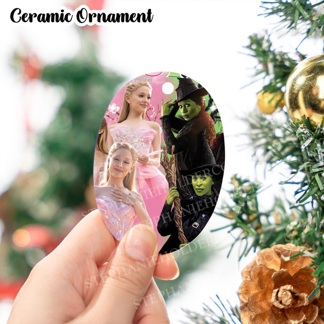 Wicked Movie Holiday Ornament, Elphaba, Glinda, Christmas Decor ...