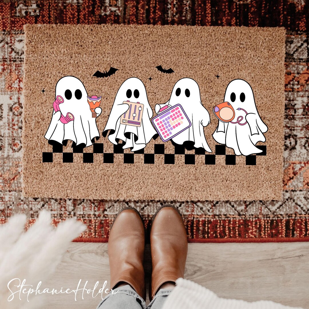 Speech Therapy Ghost Halloween Doormat, Cute Spooky SLP Welcome Mat ...