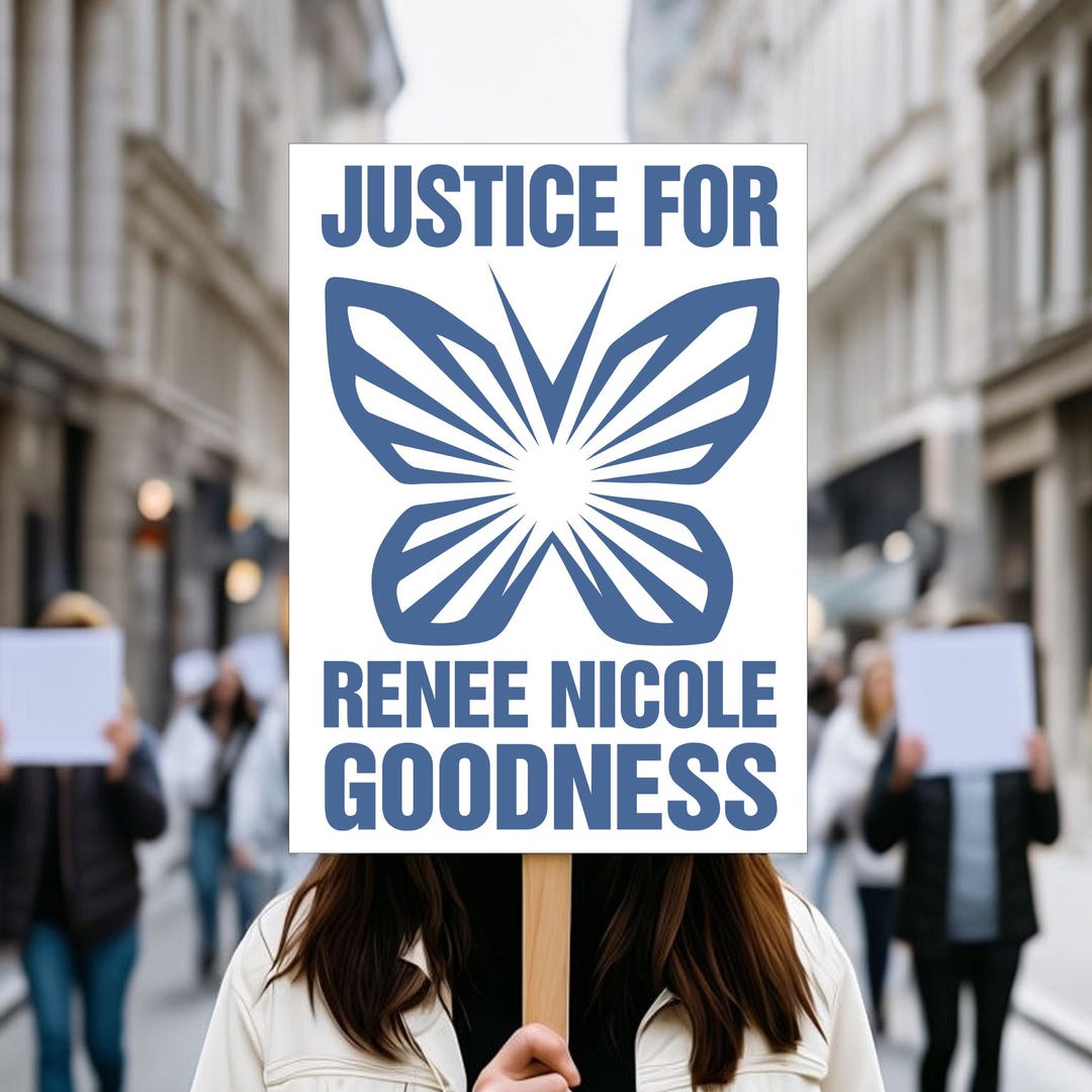 Justice for Renee Good Sign, Say Her Name Renee Nicola Good Sign ...