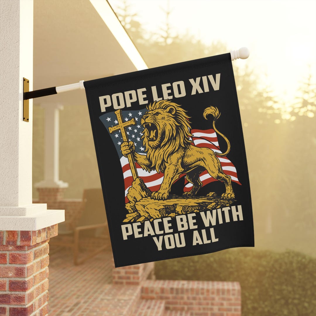 Pope Leo XIV Flag, Peace Be With You All Flag, Habemus Papam Catholic ...