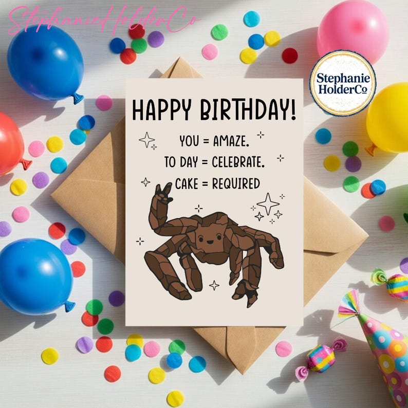Rocky Project Hail Mary Birthday Card, You Amaze Birthday Invite, Funny ...