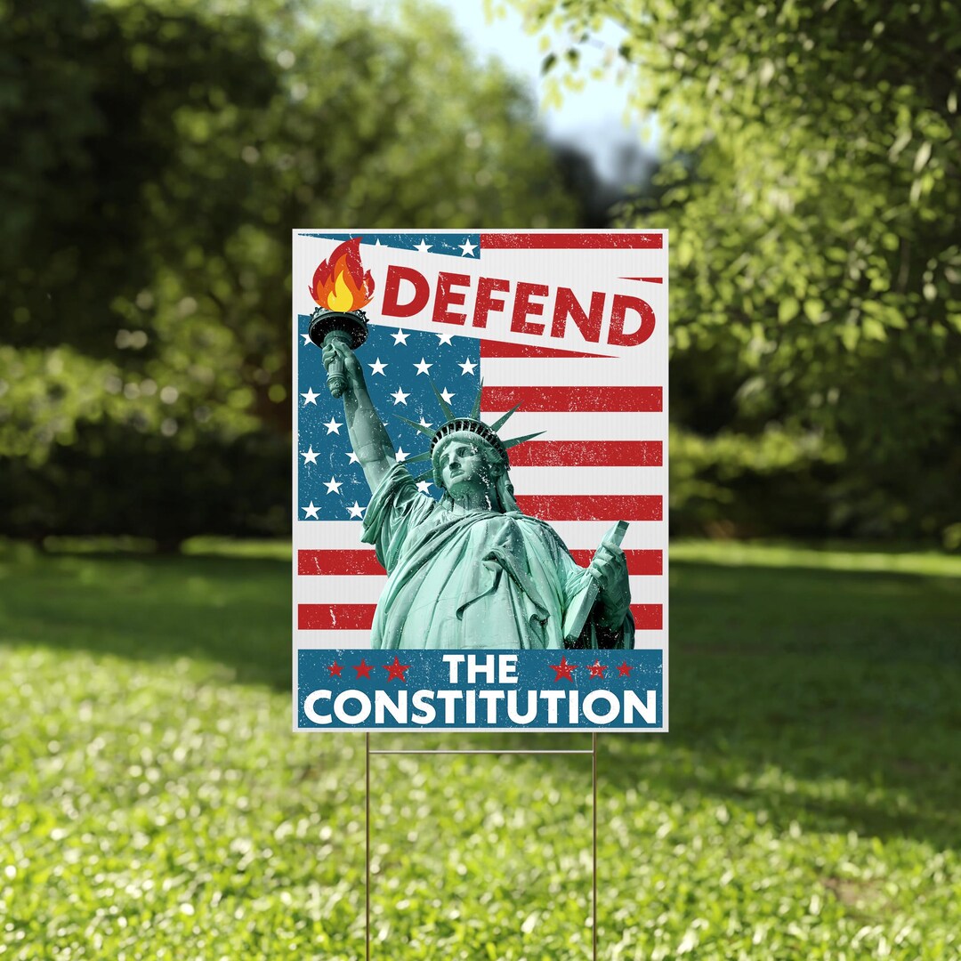 Defend the Constitution Protest Sign, Anti-trump Protest Poster Sign ...